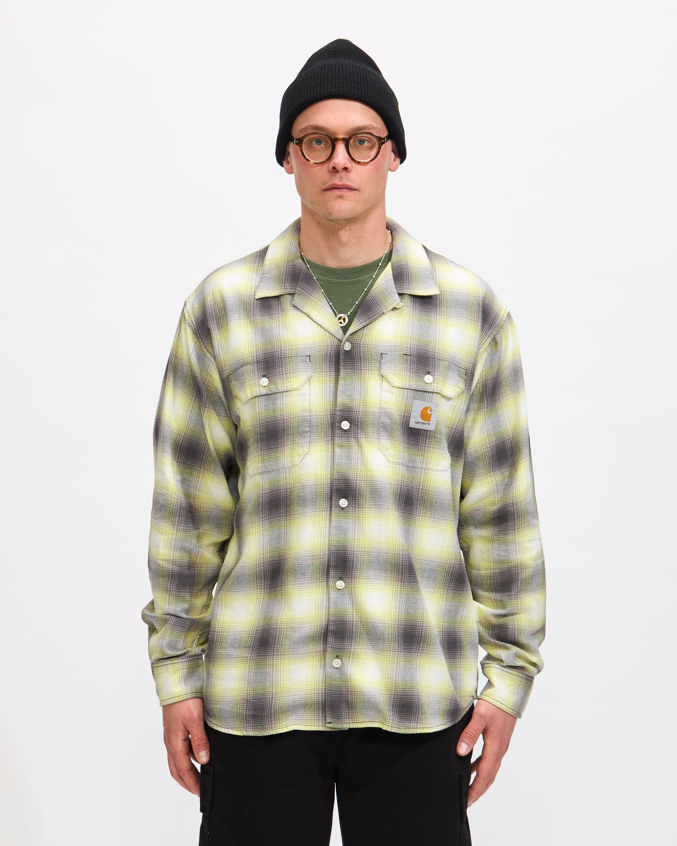 Carhartt WIP Blanchard Shirt in Arctic Lime| Homme Essentials